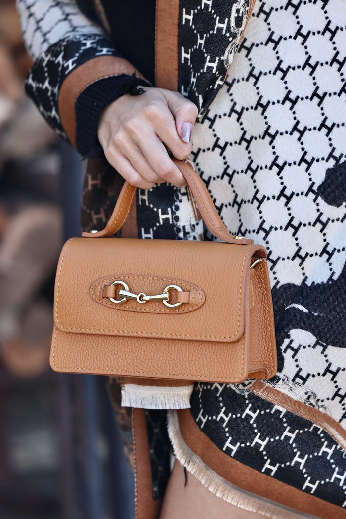 Ava Leather Bit Bag - Camel