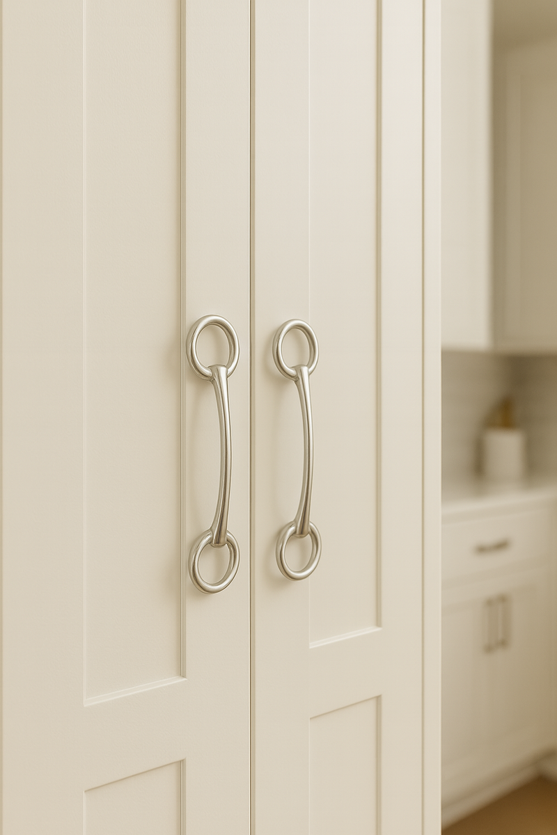 Ella Snaffle Bit Pull Hardware - Silver
