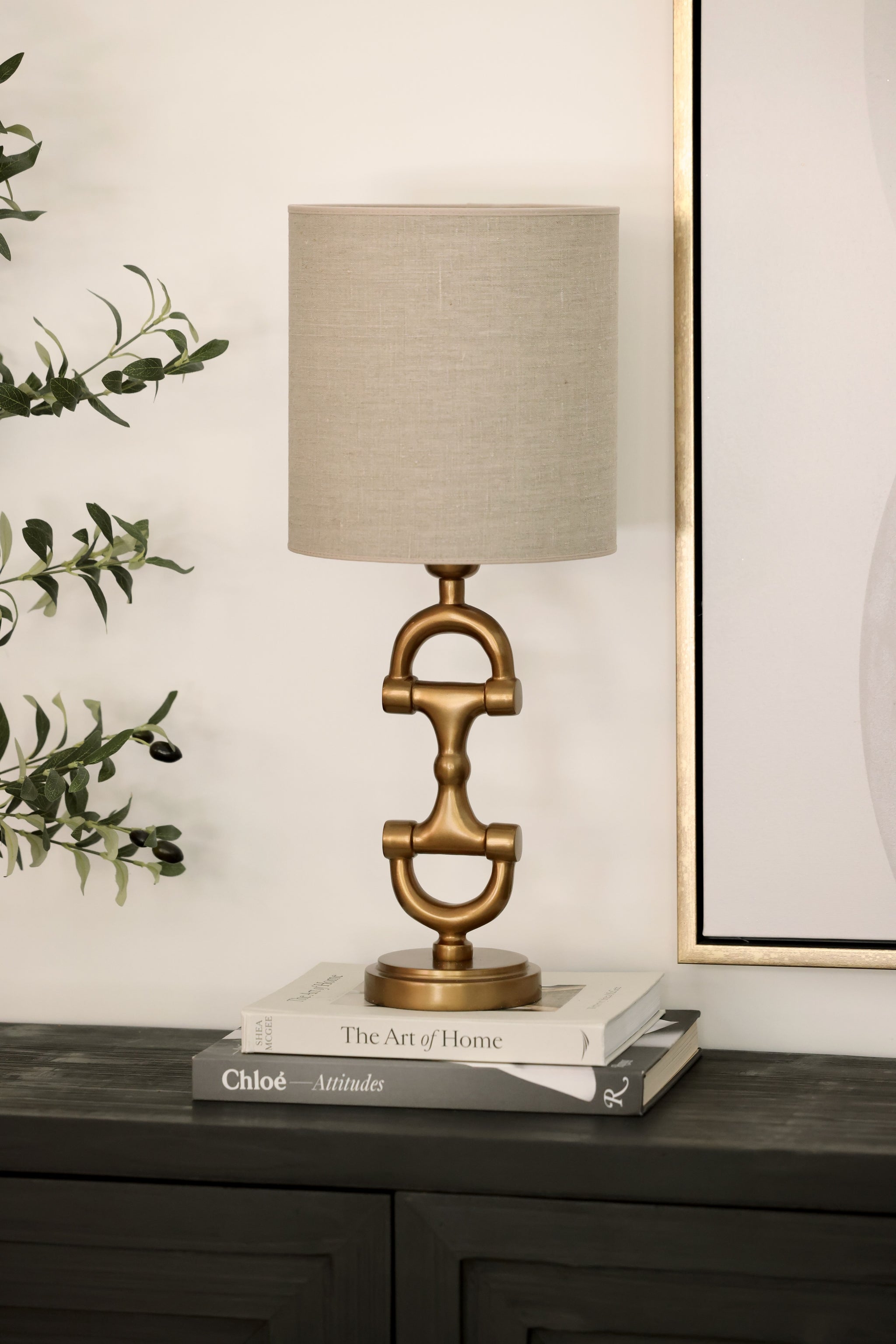 Snaffle Lamp Stand - Brass